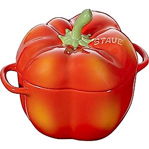 Staub 40500-325 Paprika Cocotte, 4.7 inches (12 cm), Orange, Ceramic, Heat Resistant, Ceramic, Microwave Safe