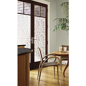 DC Fix Brewster Home Fashions 99428 Bamboo Door Privacy Film, Tranparent, 35.25x78.74 Inch - Door