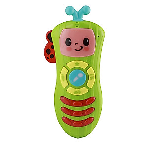 eKids Cocomelon Toy Remote Control for Toddlers, Musical Toy with Built-in Microphone and Nursery Rhymes for Children, for Fans of Cocomelon Toys and Gifts