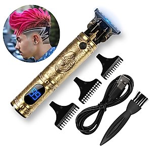 BA-BOLING Hair Clippers for Men Professional, Pro t Outliner Edgers Trimmer for Mens Hair Cutting, Zero Gapped Beard Trimmer Hair Clipper Cordless Electric Led Display for Barbers