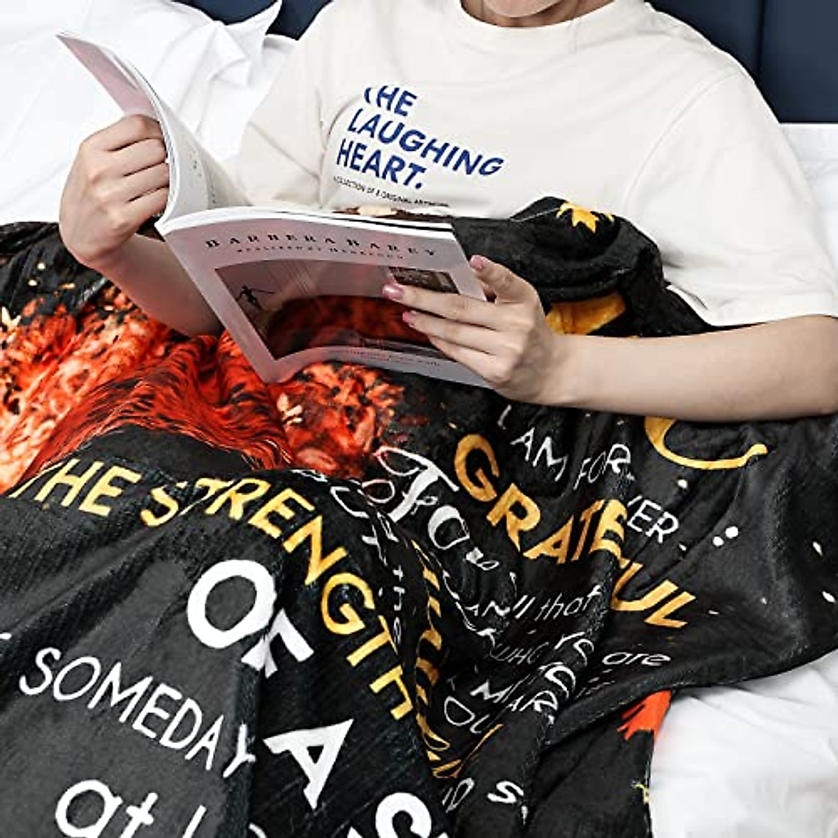 Gifts for Mom Blanket-Christmas Day Gifts for Mom-Birthday Gifts for Mom from Daughter Son-Soft Flannel Mother Throw Blanket for Couch Bedroom Travel Beach (60"x50",Leaves)