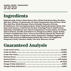 NUTRO NATURAL CHOICE Adult Dry Dog Food, Lamb & Brown Rice Recipe Dog Kibble, 30 lb. Bag