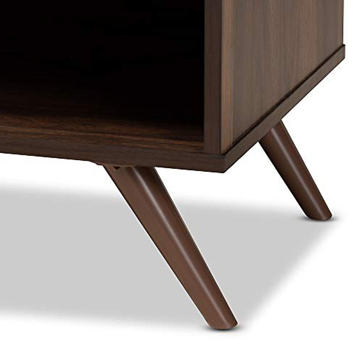 Baxton Studio TV Stands, Grey/Walnut