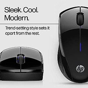 HP X3000 G2 Wireless Mouse - Ambidextrous 3-Button Control, & Scroll Wheel - Multi-Surface Technology, 1600 DPI Optical Sensor - Win, Chrome, Mac OS - Up to 15-Month Battery Life (‎28Y30AA#ABA, Black)