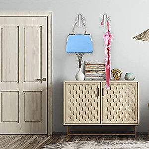 Towel Hooks for Bathrooms Towel Hook 2 Pack Bathroom Hooks Brushed Nickel Robe for Cabinet Closet Door Towel Hooks for Bathroom Wall Mounted Brushed Nickel Towel Hook