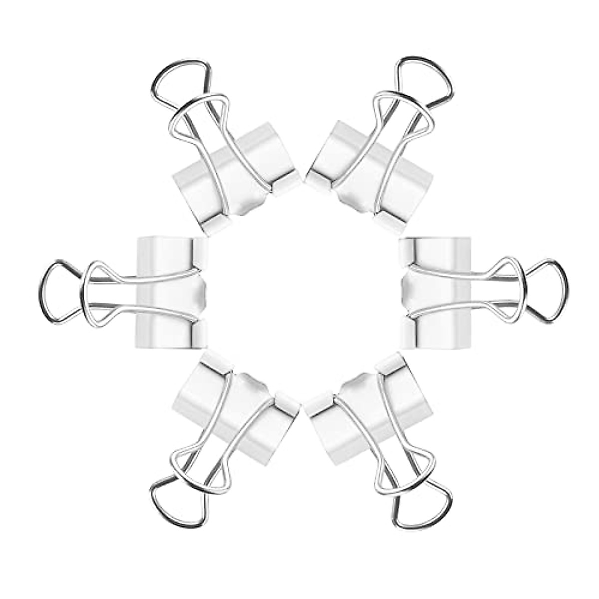 Small Binder Clips, 3/4 Inch ( 19mm ) Binder Clips, 50 Pack Mini Binder Clips (White)