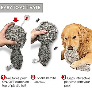 Hyper Pet Doggie Tail Interactive Plush (Wiggles, Vibrates, and Barks – Dog Toys for Boredom and Stimulating Play)