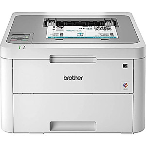 Brother L-3210CW Series Compact Digital Color Laser Printer I Wireless & USB Connectivity | Mobile Printing I Print Up to 19 Pages/min I Up to 250-sheet/tray Input + Printer Cable