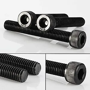 10 Pcs M10-1.5 x 30mm Hex Socket Head Cap Screws, 12.9 Grade Alloy Steel, Allen Socket Drive, Black Oxide Finish, Machine Thread，Full Thread （10 Pcs M10-1.5 x 30mm）