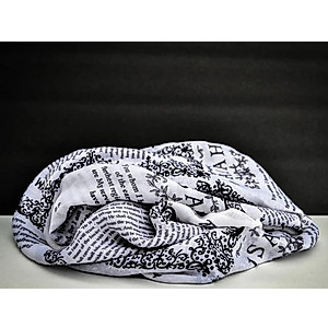 Protection Christian Prayer Shawl - Prayer Scarf with Bible Verses about God's Protection, Off- White Meditation Shawl, Unique Christian Gifts