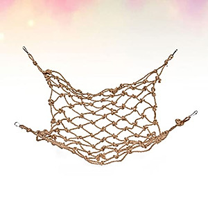 Balacoo Hamster Hammock Gym Cockatoo Size for Hanging Macaw Pendant Swing Budgie Parakeet Play Small Rope Toys Lovebirds Cage Ladder Hamster Toy Net Bird Climbing Buckle Parrot with