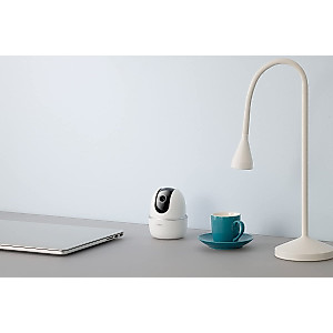 Lorex Pan & Tilt Indoor Security Camera, Wireless 2K WiFi Camera with Person Detection, Two-Way Talk and Smart Home Compatibility, 16GB MicroSD, 1 Camera