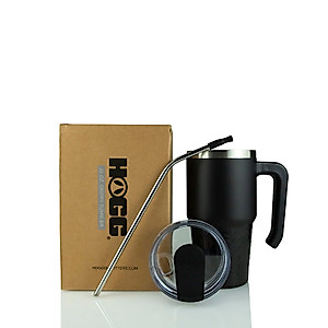 Hogg 20oz Grippy Tumbler with Removable Handle, Lid, and Stainless Steel Straw, DIY, Customizable, Double Wall Insulated Tumblers (Black Cheetah Bottom)