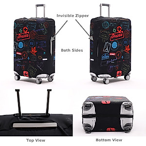 TRAVELKIN Luggage Cover Washable Suitcase Cover Protector Anti-scratch Suitcase cover Fits 18-32 Inch Luggage (S)