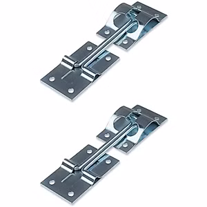 zqgsm 2 Set T Style Galvanized Iron Entry Door Catch Latch Holder RV Camper Trailer Cargo 4 inch