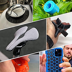 NAGA TPU Filament 1.75mm, Super Neat Flexible 3D Printer Filament, 1kg Roll Spool, Dimensional Accuracy +/- 0.03mm, 95A (1kg Balck TPU)