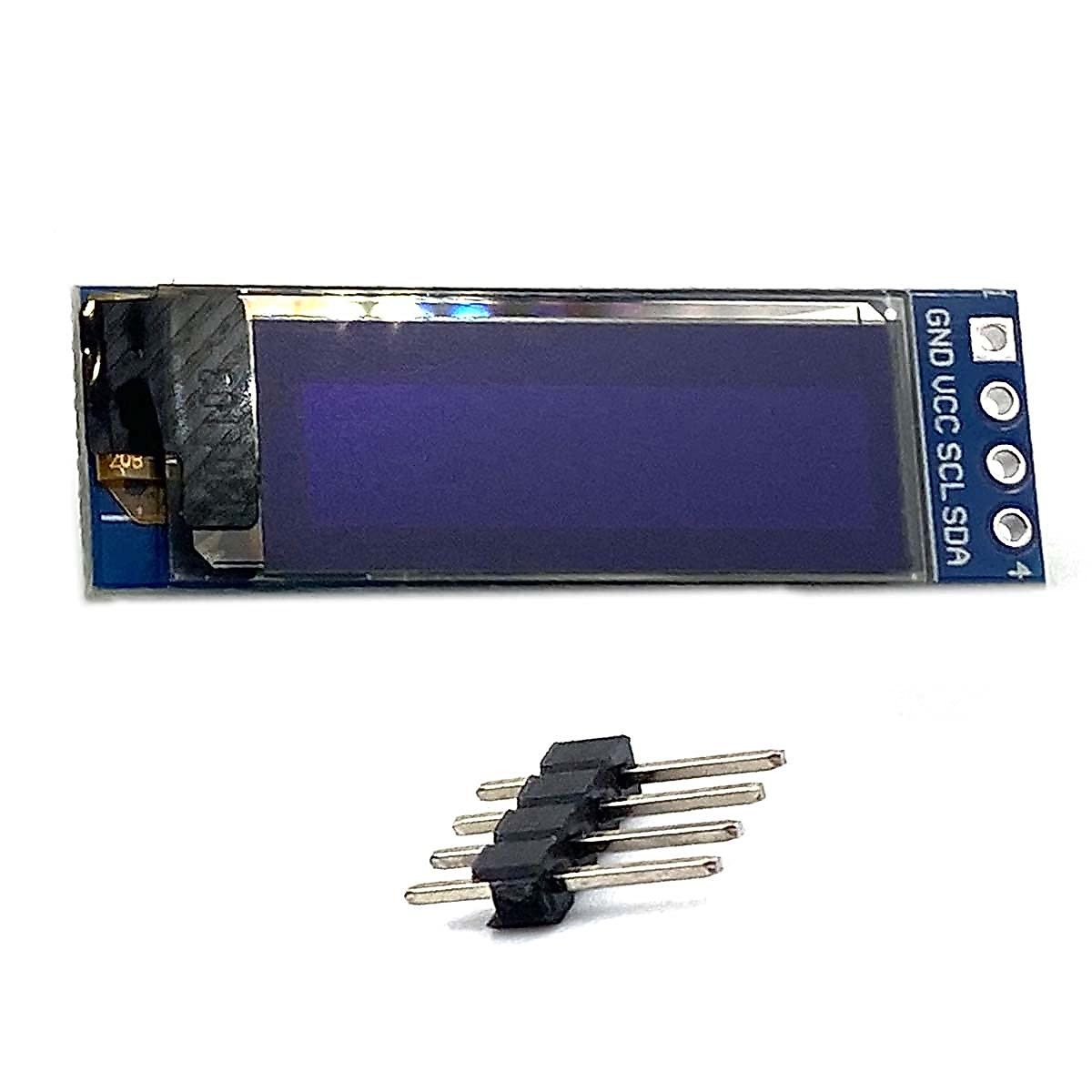 Kiro&Seeu 0.91 inch 128x32 I2C IIC Serial OLED LCD Display Screen DIY Module 4-PIN DC 3.3V 5V 12832 SSD1306 Low Consumption LED Display Compatible with PIC Ar-duino