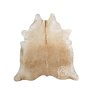 Genuine Palomino Beige Cowhide Rug XL 6 x 7-8 ft. 180 x 240 cm