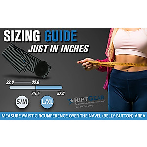 RiptGear Umbilical Hernia Belt for Men and Women - Abdominal Support Binder with Compression Pad - Supports Waist and Tummy after Surgery, Postpartum, and Belly Button Hernia Aid (Large/Extra Large)