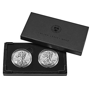 2021 Two-Coin Set Designer Edition American Eagle Silver Reverse Proof $1 Reverse Proof US Mint