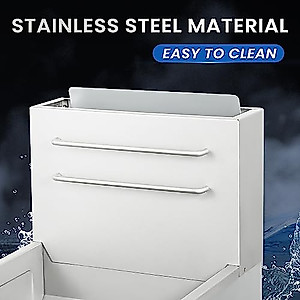 WMAOT 50 lbs Capacity 200-400°F Gas Floor Fryer, 3 Tube Commercial Deep Fryer with 2 Baskets, Restaurant Stainless Steel Natural Gas Upright Fryer, Deep Floor Fryer 90,000 BTU