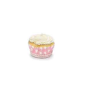 Fox Run Gingham Bunny Bake Cup Set, Standard, 50-Count, Pink