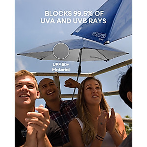 Versa-Brella UPF 50+ Personal Sun Shade - Portable Umbrella for Sports & Outdoors - Secure Clamp, 360-Degree Swivel Adjustable Position for Maximum Sun Protection - Compact with Carry Case
