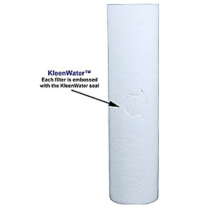 Meltblown Dirt Rust and Sediment Filters, KleenWater KW2510G Replacement Water Filter Cartridges, Two Layer 5 Micron Filtration, Set of 10
