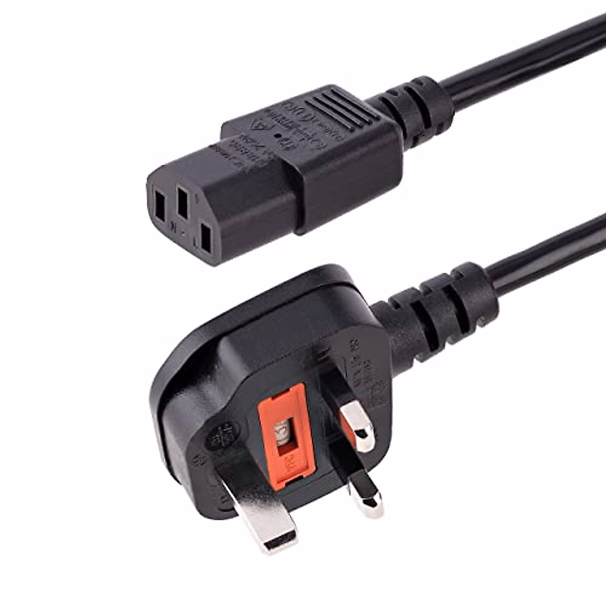 StarTech.com 6ft (1.8m) UK Computer Power Cable, 18AWG, BS 1363 to C13, 10A 250V, Black Replacement AC Power Cord, Kettle Lead / UK Power Cord, PC Power Supply Cable, TV/Monitor Power Cable (PXT101UK)