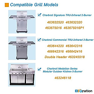 BBQration 17 1/8" Grill Emitter for Charbroil TRU-Infrared 463644220 463632320 463642316 463675016 463644220 G362-2100-W1, 17 inch Replacement Parts Grill Emitter for Charbroil 463245518 463675016P1