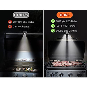 LED Grill Light for Outdoor BBQ - Father's Day Gifts for Dad, Personalized Birthday Gifts for Men Women Husband Grandpa, Cool Gadgets Super Bright Dual Head Grilling Accessories Fit for Grill Handle