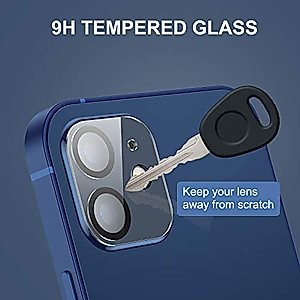 Uniwit [2 Pack] Camera Len Protector for iPhone 12 - Screen Protector Tempered Glass, Case Friendly No-Bubble HD Clear Anti-Scratch Camera Lens Screen Protector