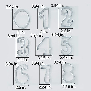 LILIAO Number 2 Cookie Fondant Biscuit Cutter for Birthday/Anniversary/Special Day - 2.6 x 4 inches - Stainless Steel