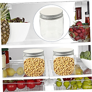 Hemoton 8 Pcs Kitchen Storage Jar Empty Condiment Containers Transparent Cereals Jar Empty Cylinder Jar Candy Canister Kitchen Pantry Jars Kitchen Nuts Storage Dry Nuts Sealing Jars