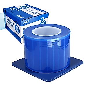 JMU Barrier Film, 4" x 6" Barrier Film Tattoo, Dental Barrier Tape Blue Barrier Film Roll 1200 Sheets