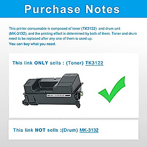 LCL Compatible Toner Cartridge Replacement for Kyocera TK3122 TK-3122 1T02L10US0 ECOSYS FS-4200DN M3550idn (1-Pack Black)