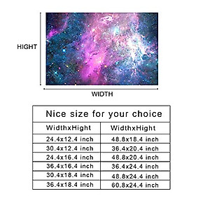 T&H Home Aquarium Décor Backgrounds - Purple Outer Space Starry Sky Fish Tank Background Aquarium Sticker Wallpaper Decoration Picture PVC Adhesive Poster, 24.4" W x 16.4" H