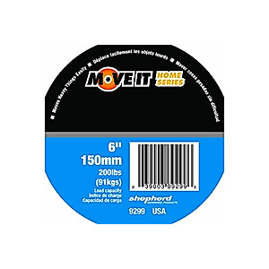 Shepherd Hardware 6-Inch Move-It 9299 Steel Tri-Dolly, 200-lb Load Capacity, Black