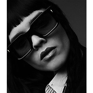 ZIMUSUN Square Thick Frame Sunglasses for Women Men Fashion Chunky Rectangle Sun Glasses Black Shades(A1 Black/Grey)