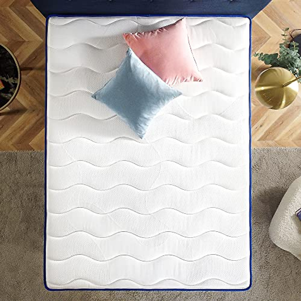 ZINUS 8 Inch Essential Innerspring Mattress, Queen, Medium Firm Feel, CertiPUR-US Certified, Mattress in A Box