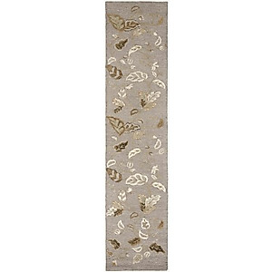 Martha Stewart Autumn Woods Francesca Black Wool/Viscose Rug - 8' x 10'