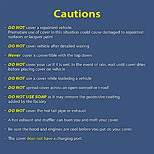 5 Layer Car Cover for Chevrolet K5 Blazer 1973-1986 SUV 2-Door Semi Custom Fit Full Coverage Pollution, Dust, Sun, Snow, Rain, Hail All Weather Protection, Breathable