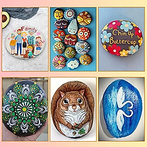 10PCS Extra-Large River Rocks for Painting,Multi-Color Painting Stones,3.3-4.5 inch Smooth and Flat Rocks for Arts & DIY, Mandala and Kindness Stones,Perfect for Kids Party,Crafts