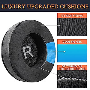 SOULWIT Cooling-Gel Earpads Replacement for AKG Pro Audio K52 K72 K92 K240 K241 K271 K272 K550 K551 K553 Headphones, Ear Pads Cushions for K 52 72 92 240 241 271 272 550 551 553 S MKII MK2 Headset
