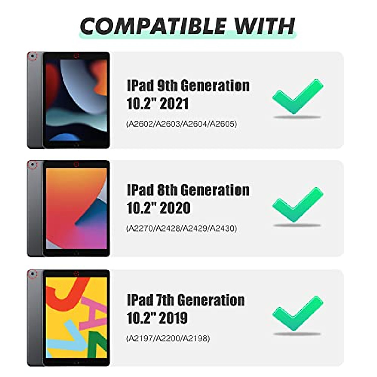 Azmyeuo Cover for iPad 9th/8th/7th Generation, Case for 10.2 Inch iPad 9th/8th/7th Generation 2021/2020/2019 - Premium Folio Stand Case - Auto Wake/Sleep and Multiple Viewing, Tinte Flower