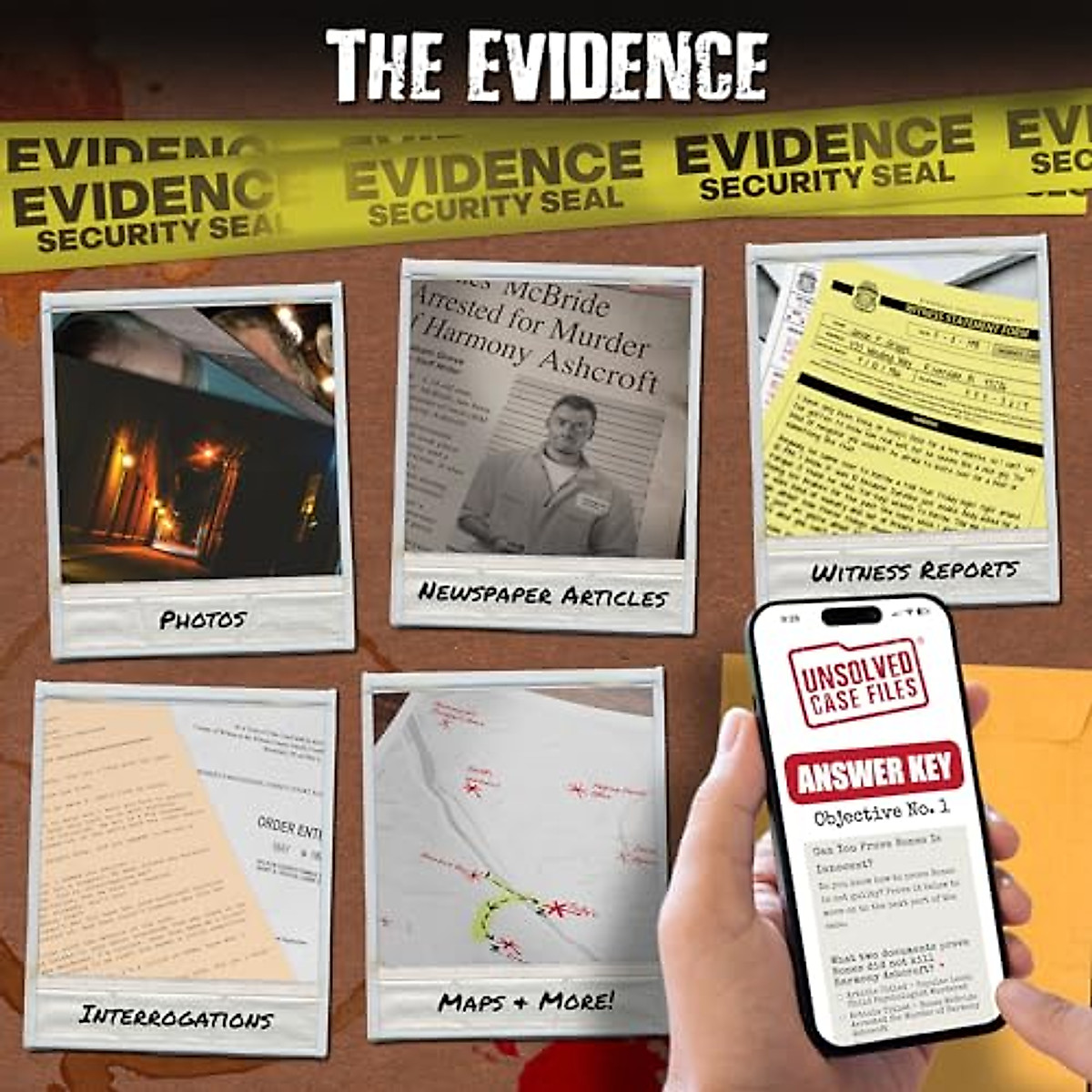 Unsolved Case Files | Ashcroft, Harmony - Cold Case Murder Mystery Game - Can You Solve The Crime? Who Killed Harmony? For Ages 14 and up