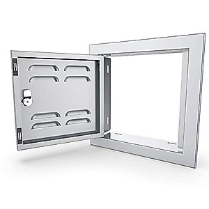 SUNSTONE BA-VSDL12 Signature Series Beveled Frame Access, Grill, Outdoor Cooking Doors, Stainless stel
