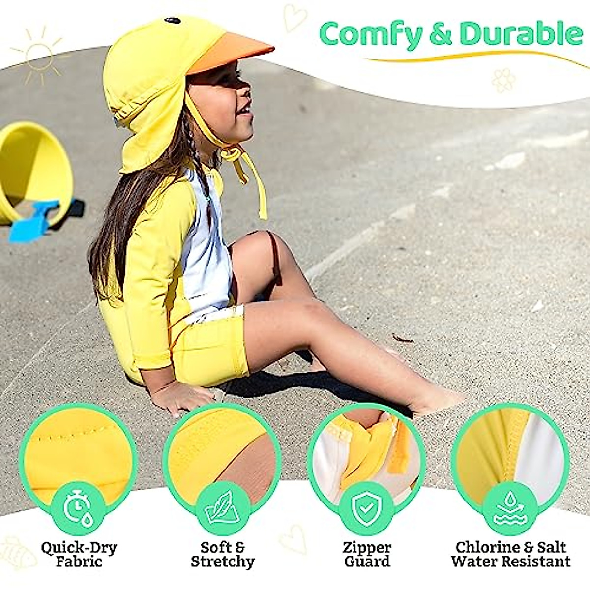 Cuddle Club Baby and Toddler One-Piece Swimsuit | UPF 50+ All-Day UV Protection Infant Sunsuit