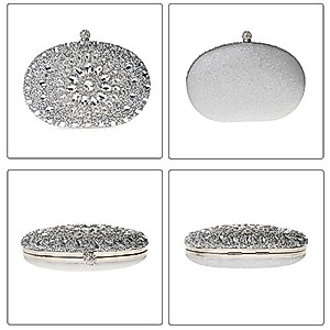 COAIMANEY Womens Sparkly Rhinestone Glitter Clutch Purse Evening Handbag Shoulder Bag for Wedding Party Prom