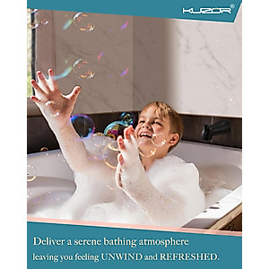 KUZOR 1PC Bathtub Shower Faucets Set, Brass With 304 Stainless Steels 5.5 inches 7 Setting Spray Shower Head, Efficient, Dense Water Flow, Anti-Scald - Bathroom/Shower Room - Matte Black